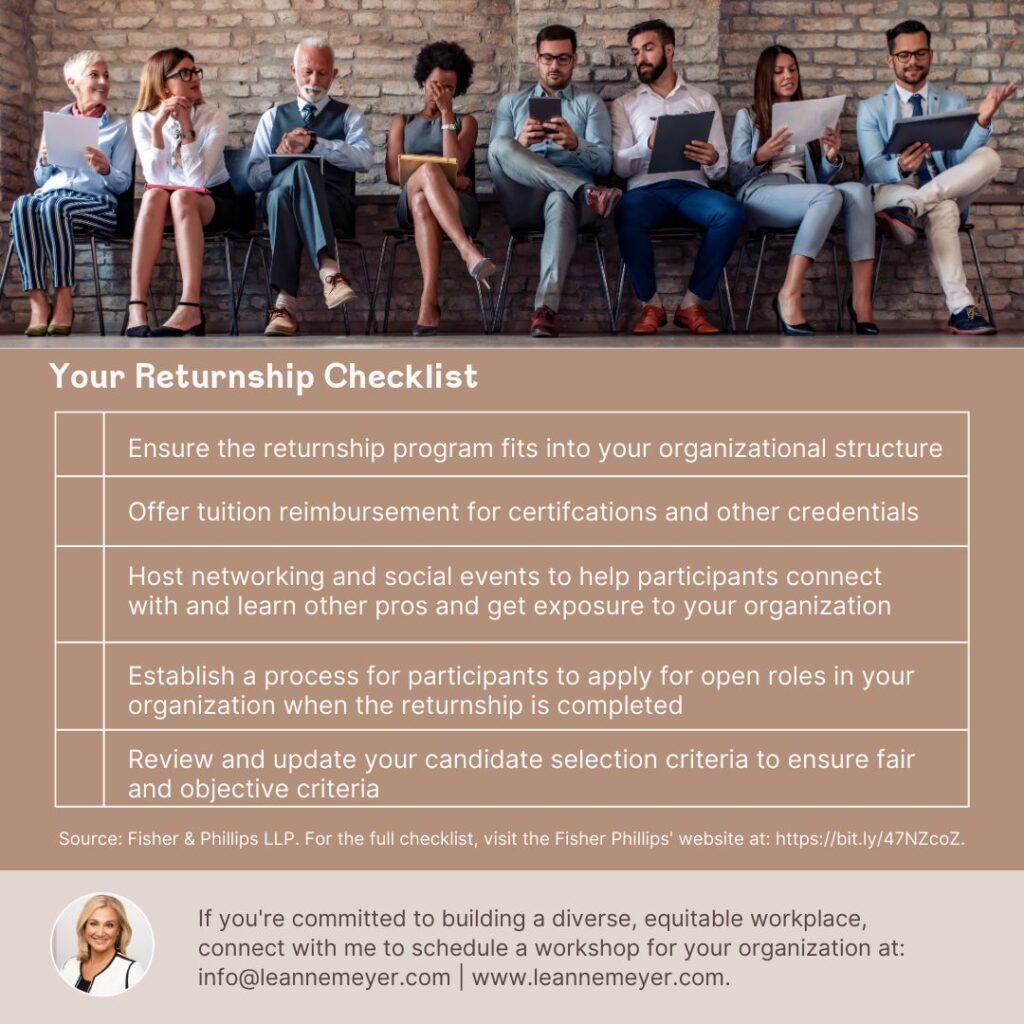 Returnships: An Overlooked Path to Equitable Workplace Practices - Leanne Meyer